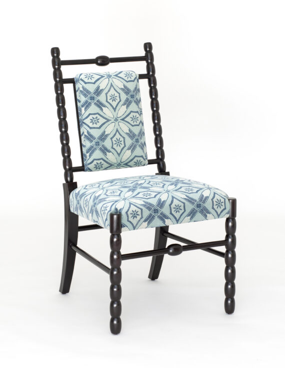 Bobbin Dining Side Chair Upholstered - Aesthetic Decor